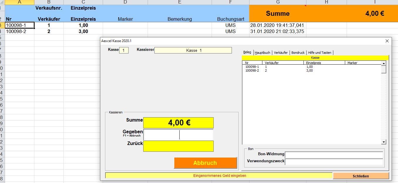Aexcel Abrechnung und Kasse – Baszar.de
